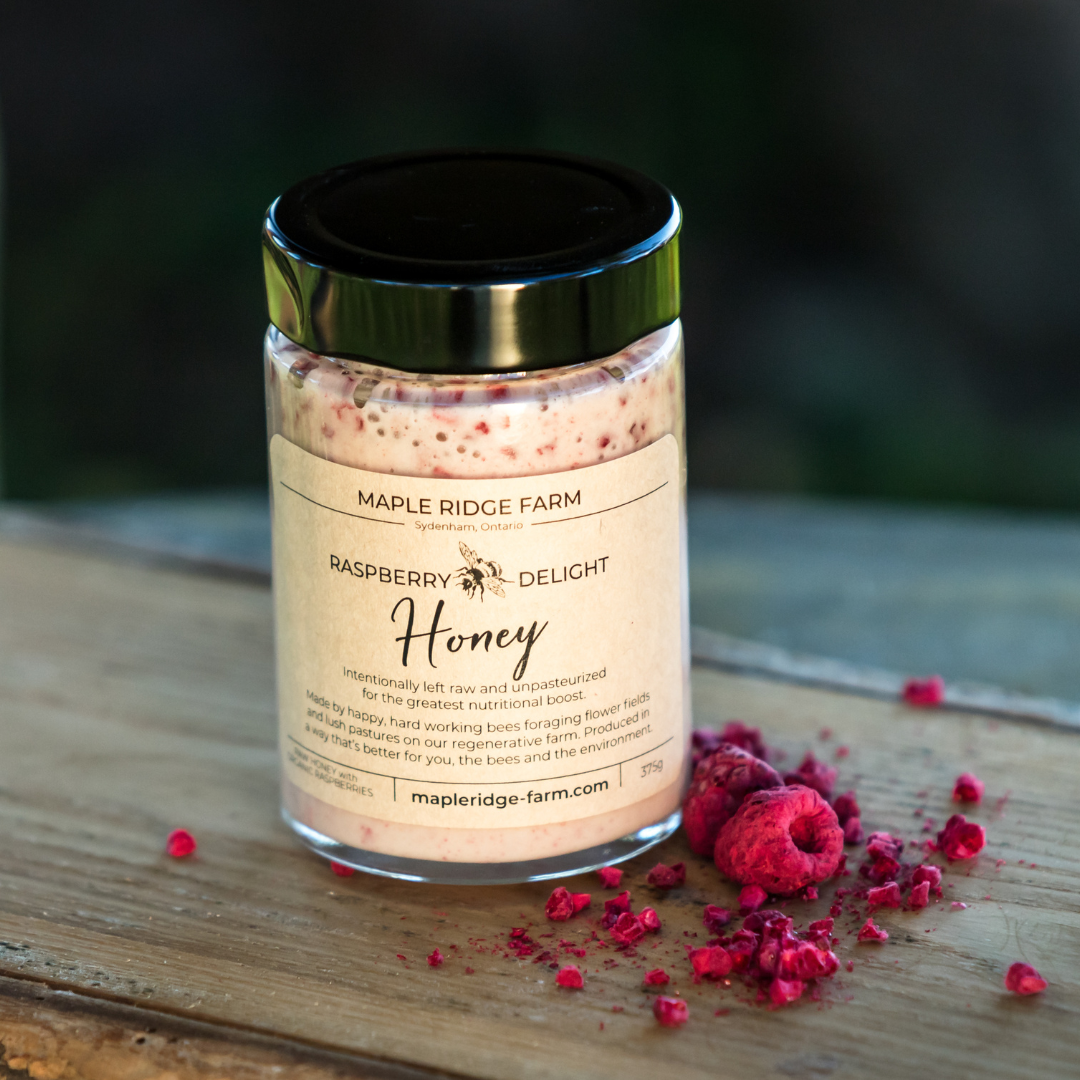 Raspberry Delight Honey – Fresh From Maple Ridge Farm